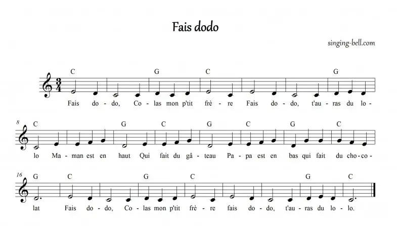 Fais DoDo (Colas, mon petit frère) | Free Nursery Rhymes