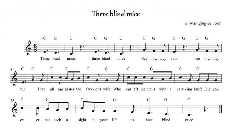 Three Blind Mice - Free Nursery Rhymes mp3 download