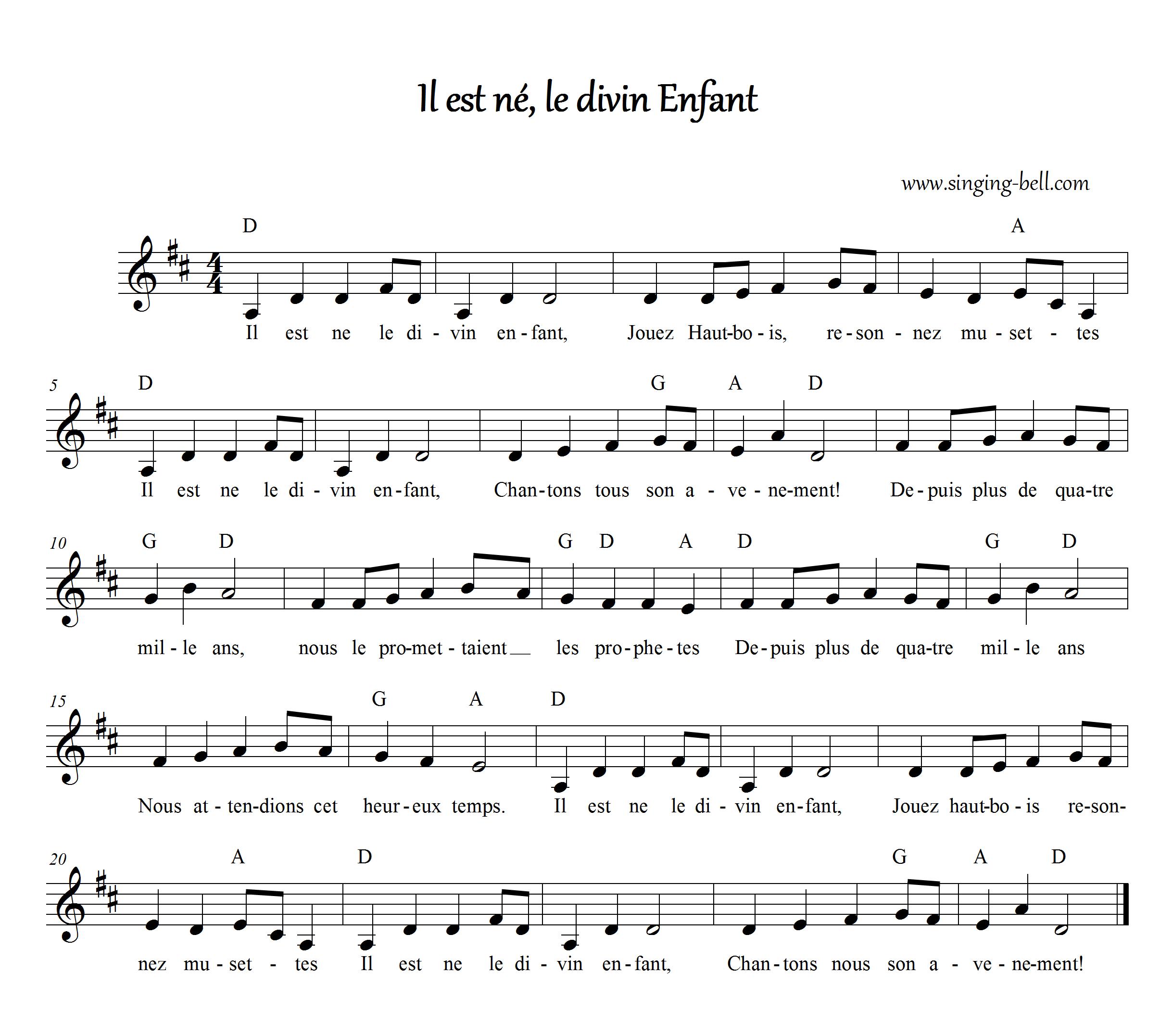 Il est né, le divin Enfant | Chansons de Noël françaises Il est né, le divin Enfant | Chansons de Noël françaises