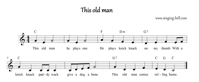 This Old Man Nursery Rhyme Song Sing-along Video Lyrics