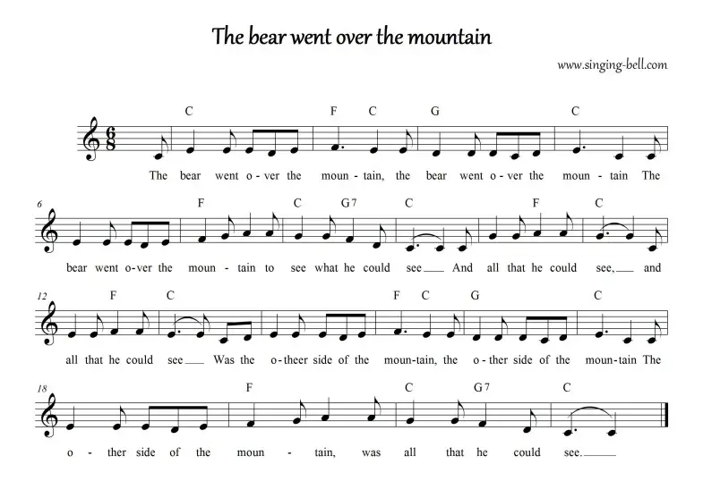 The Bear Went Over the Mountain : Singing Bell