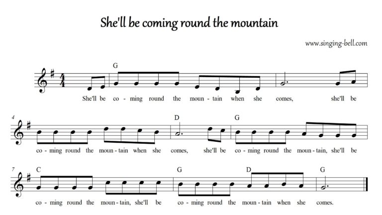 She'll Be Coming Round the Mountain | Free Nursery Rhymes
