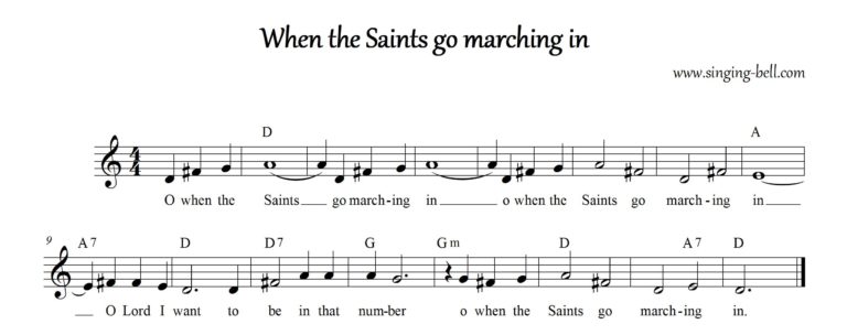 When The Saints Go Marching In Piano Sheet Music + Tutorial
