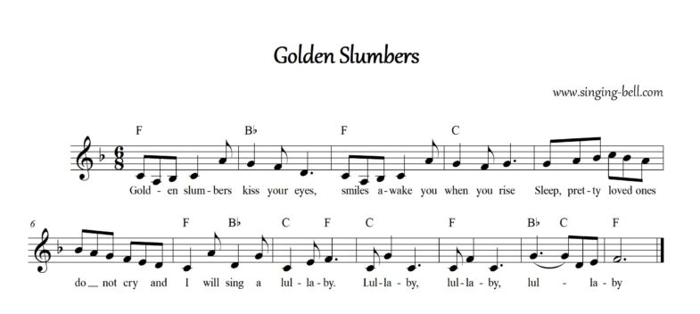 Golden Slumbers | Nursery Rhyme, free karaoke mp MP4