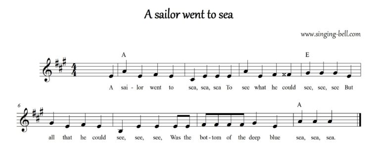 A Sailor Went to Sea [Free Karaoke Nursery Rhymes]