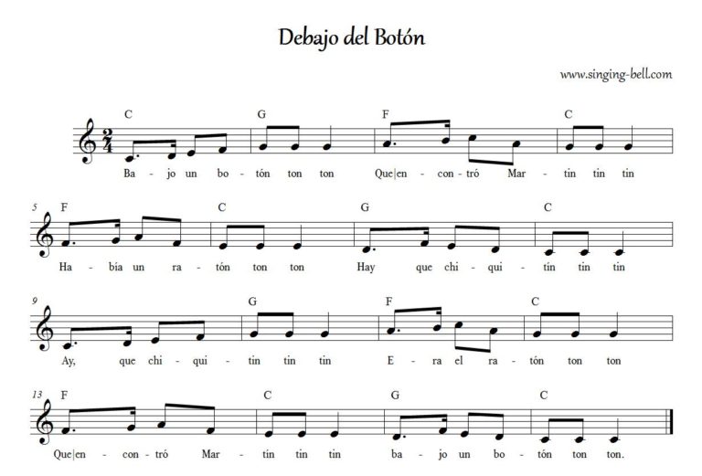 Debajo del Botón | Free Karaoke - Canciones Infantiles