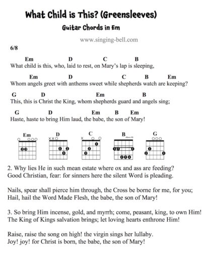 18 Easy Christmas Songs on the Guitar with Chords and Tabs : Singing Bell