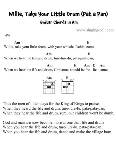 Willie Take Your Little Drum Guitar Chords Tabs