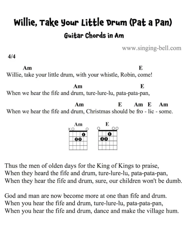 Willie Take Your Little Drum Guitar Chords Tabs