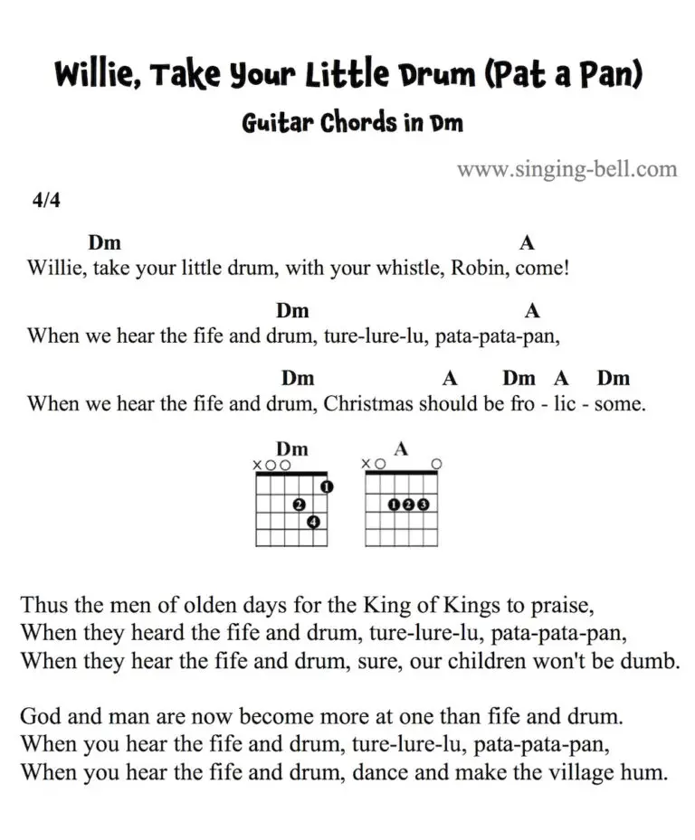 Willie Take Your Little Drum Guitar Chords Tabs