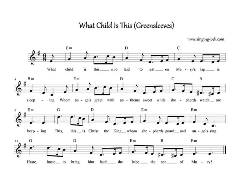 Christmas Carol Sheet Music | 30 Free Scores for Download