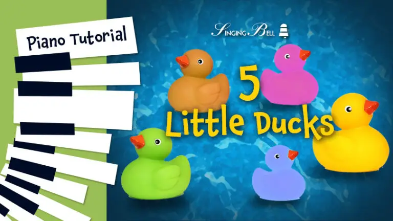 Five Little Ducks Piano Sheet Music with Chords + Tutorial