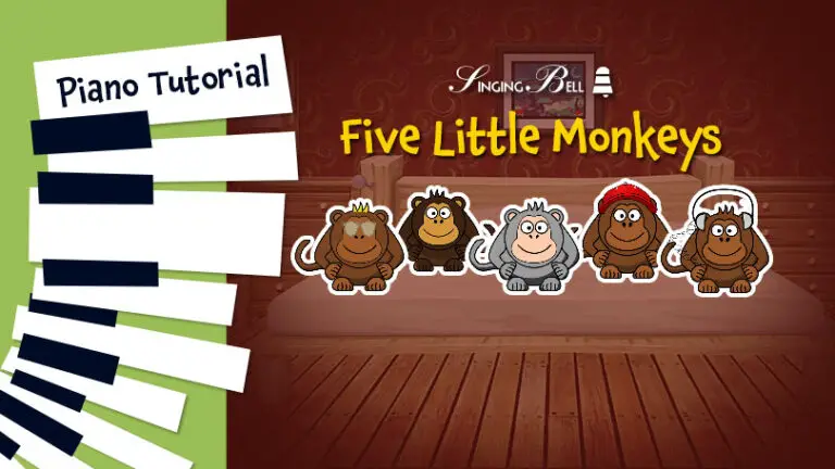 Five Little Monkeys Piano Sheet Music with Chords + Tutorial