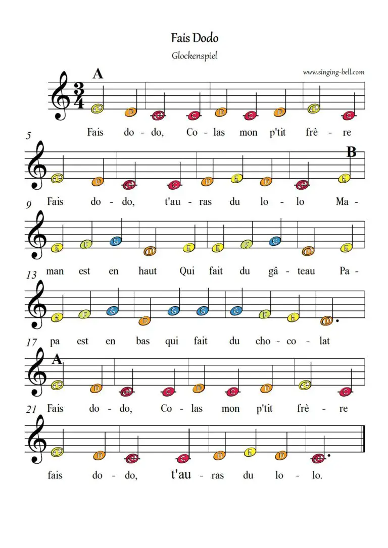 30+ Easy Music Sheets with Letters - Glockenspiel/Xylophone