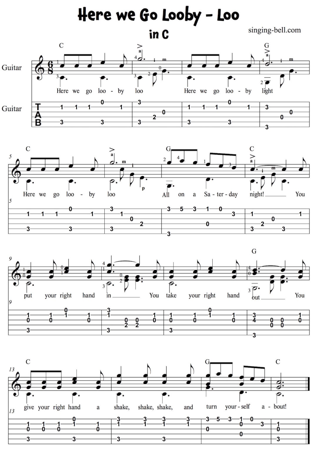 35 Super Easy Guitar Songs for Kids + Free Sheet Music