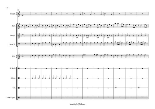 Carol of the Bells - Percussion Ensemble/Marimba Sheet Music