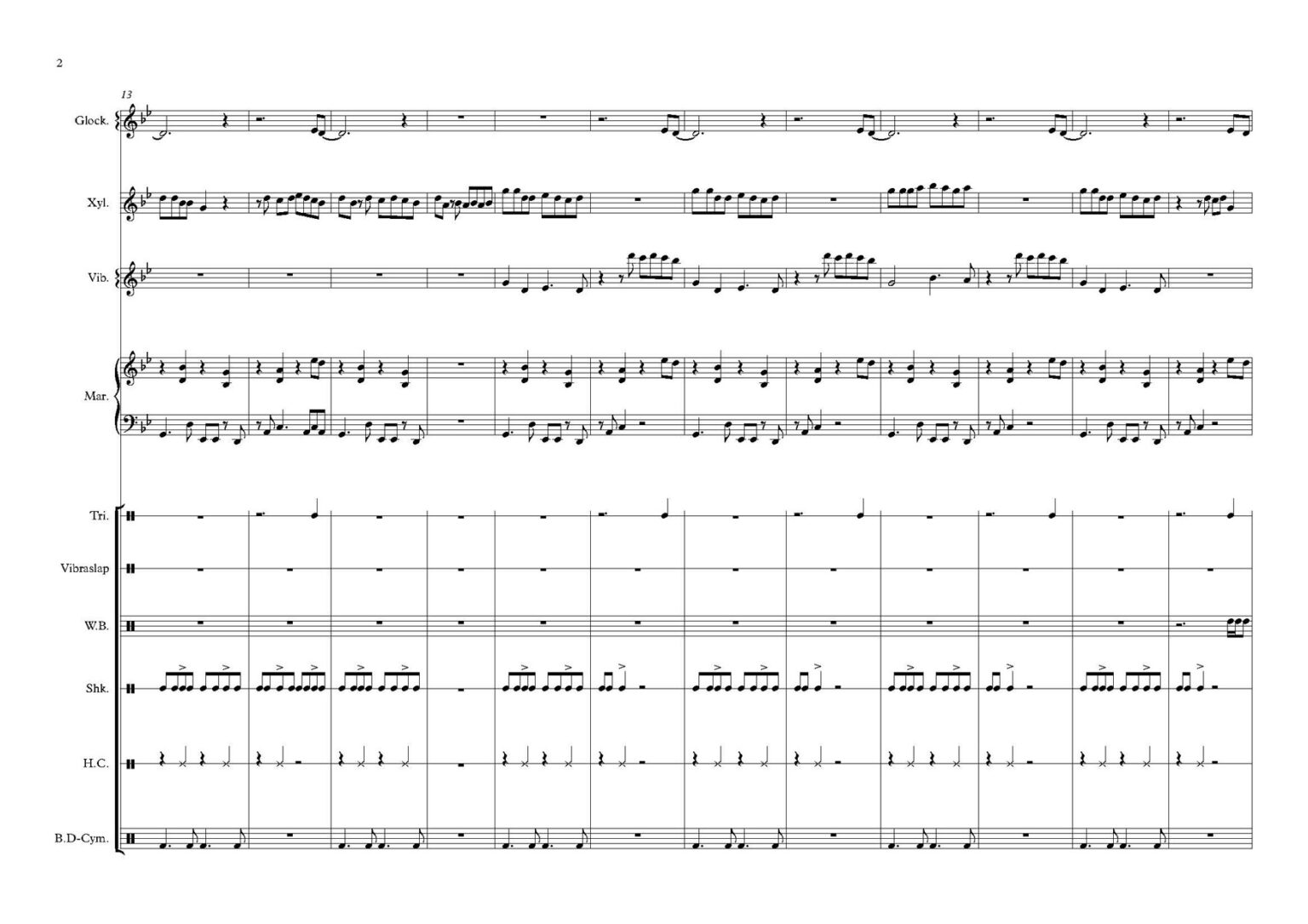Havana - Percussion Ensemble and Marimba Sheet Music PDF