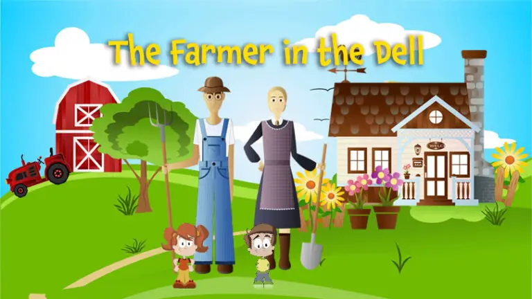 The Farmer in the Dell Song Karaoke Printable Score PDF