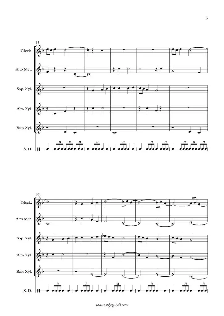 Little Drummer Boy Percussion / Orff Arrangement Sheet Music