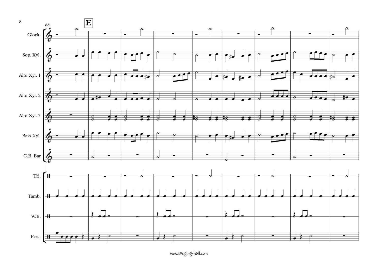 Pat-A-Pan - Orff Arrangement Sheet Music | Singing Bell