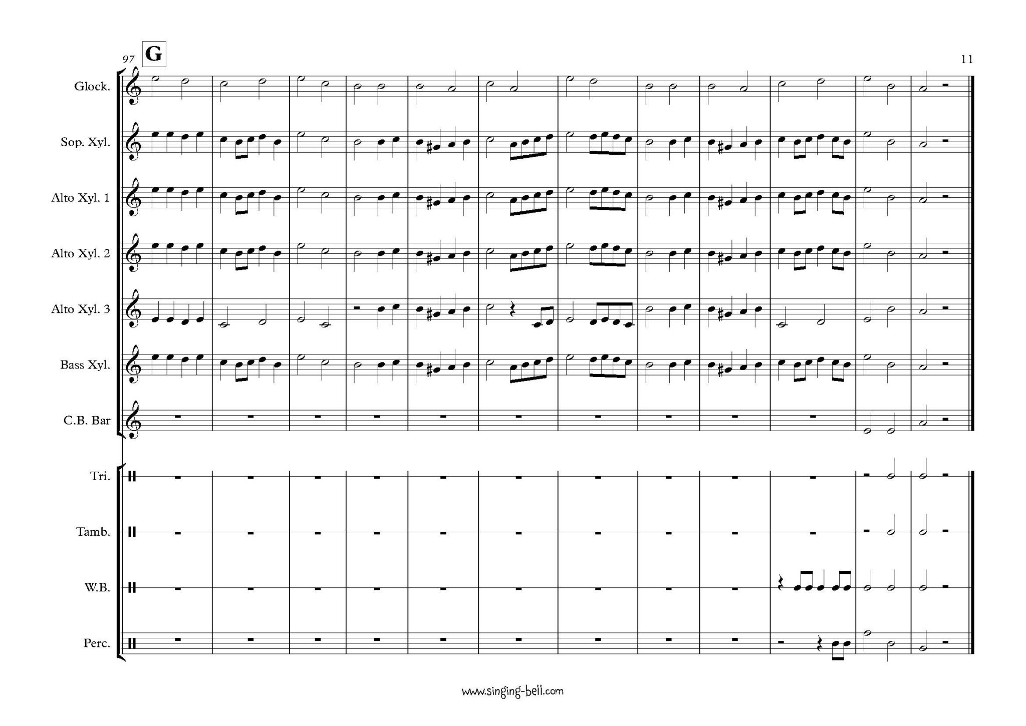 Pat-A-Pan - Orff Arrangement Sheet Music | Singing Bell