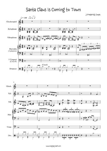 10 Songs for a Christmas Percussion Ensemble [Sheet Music]