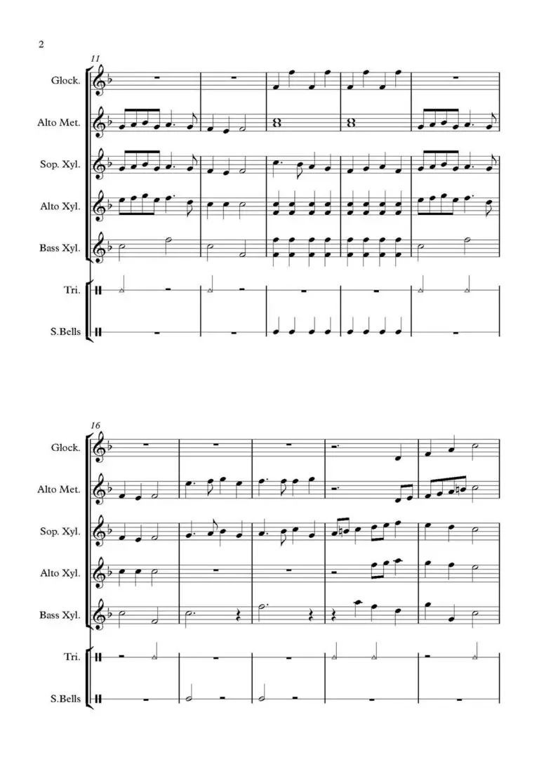 Deck The Halls - Percussion and Orff Arrangement Sheet Music