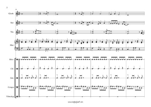 Feliz Navidad – Percussion Ensemble Sheet Music : Singing Bell