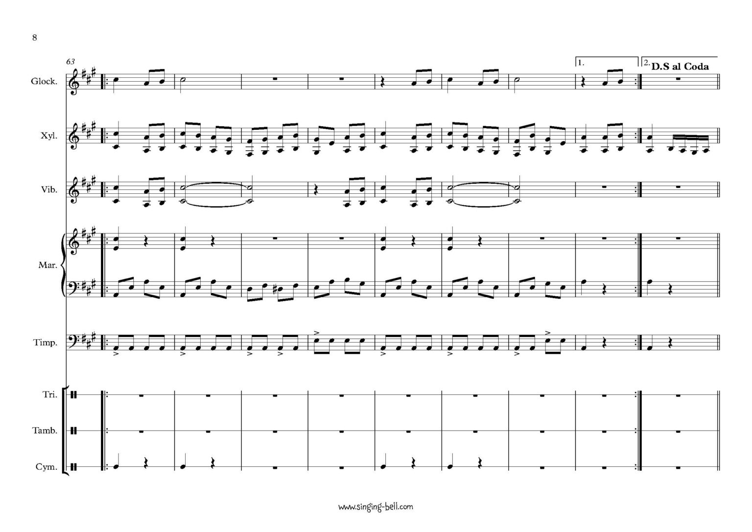 Rondo alla Turca - Percussion Ensemble Sheet Music