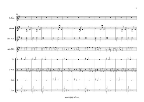 How to Play Sakura – Orff Arrangement Sheet Music and PDF : Singing Bell