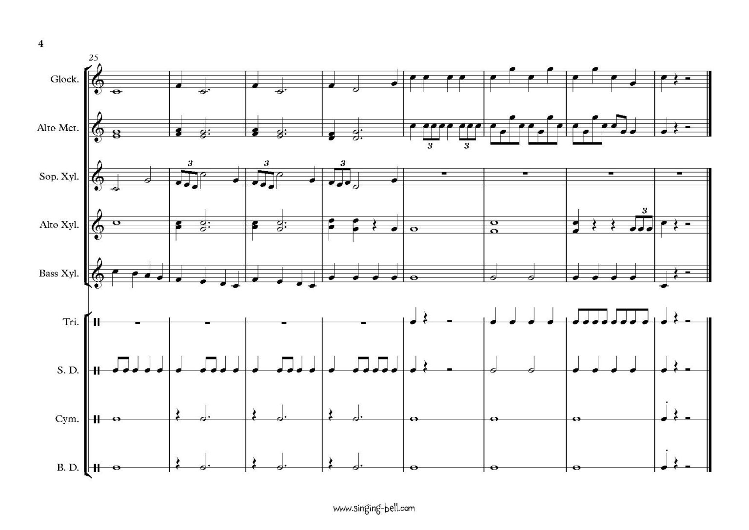 Star Wars Theme: Sheet Music for Percussion / Orff ensemble
