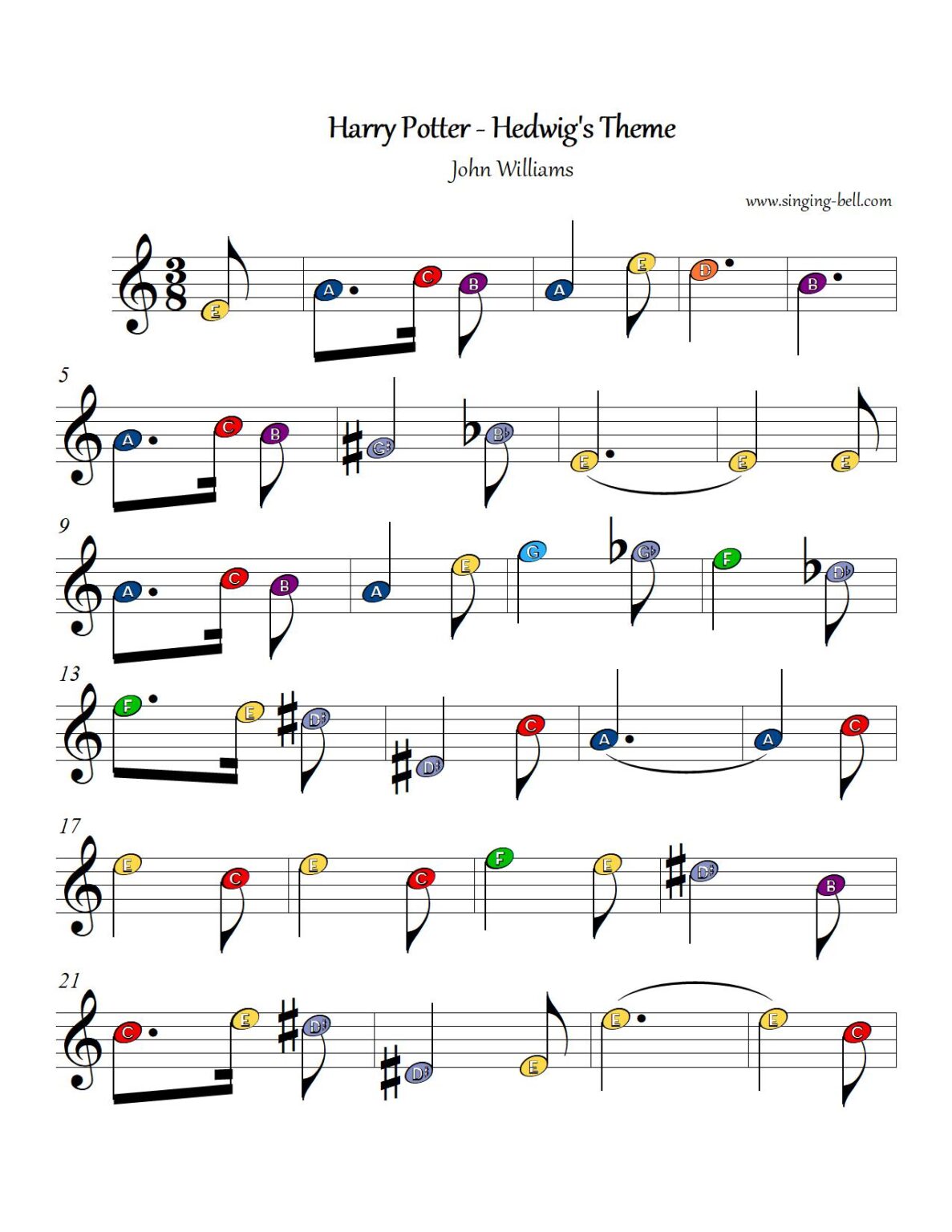 12 Popular Xylophone Songs - Free Sheet Music : Singing Bell
