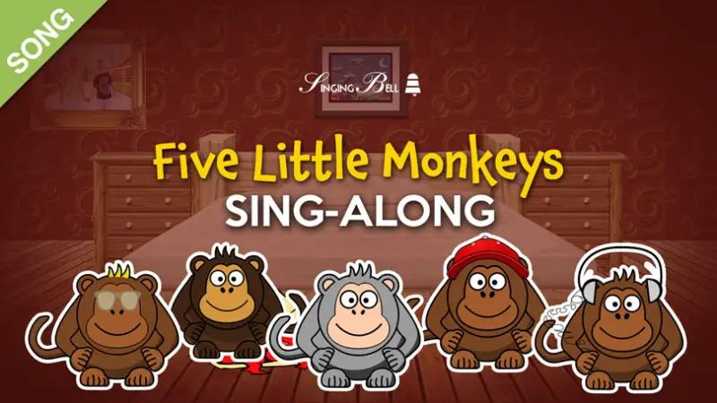 Five Little Monkeys | Song, Karaoke, Printable Score, PDF