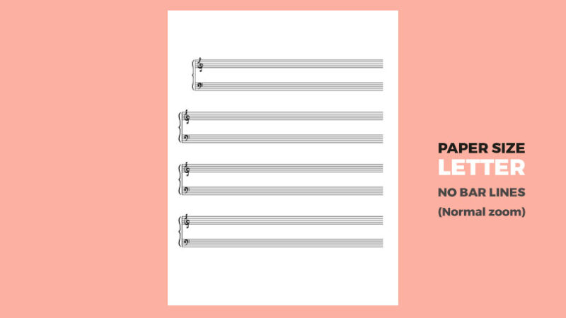 Blank Music Staff Paper PDF : Singing Bell