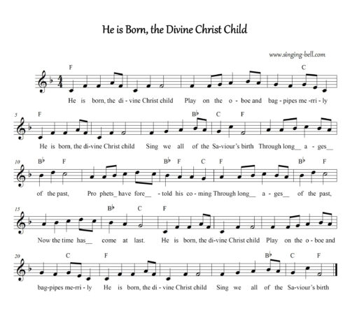 He is Born, the Divine Christ Child : Singing Bell