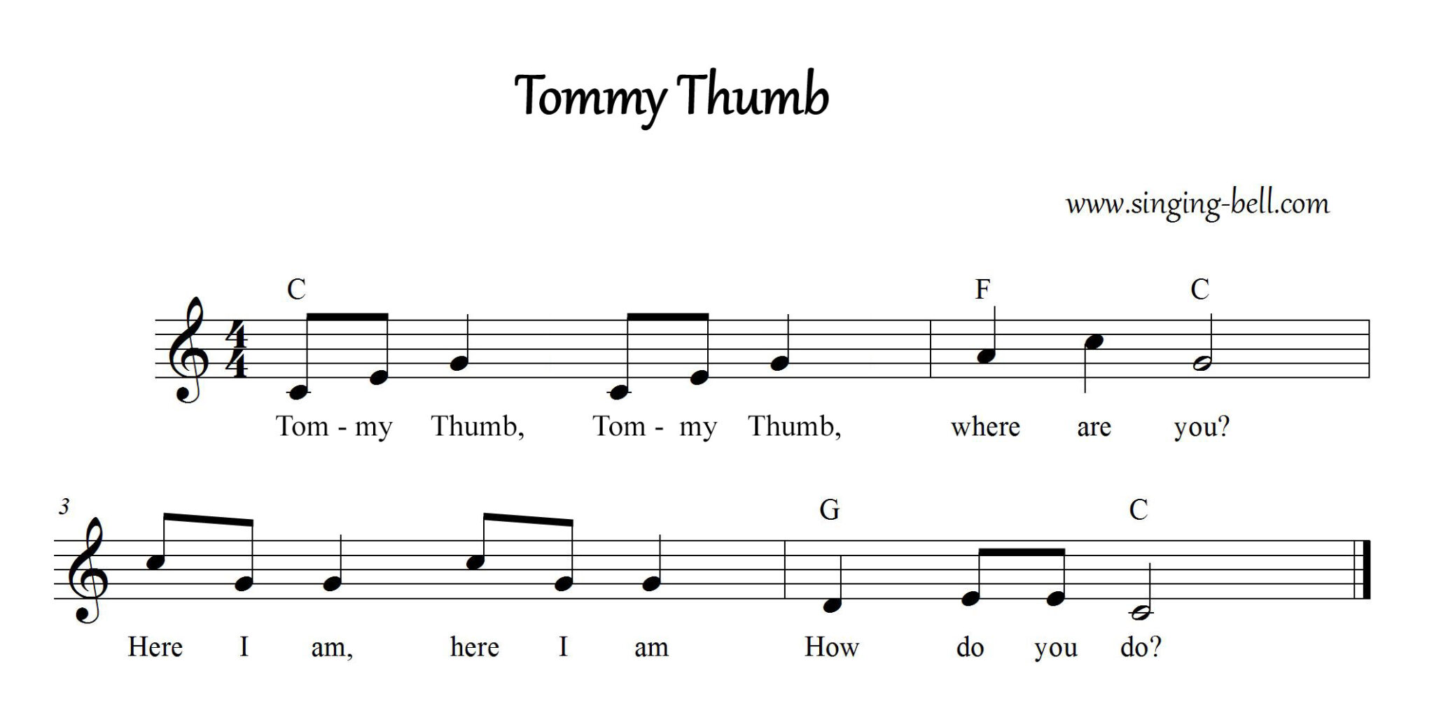 Tommy Thumb : Singing Bell